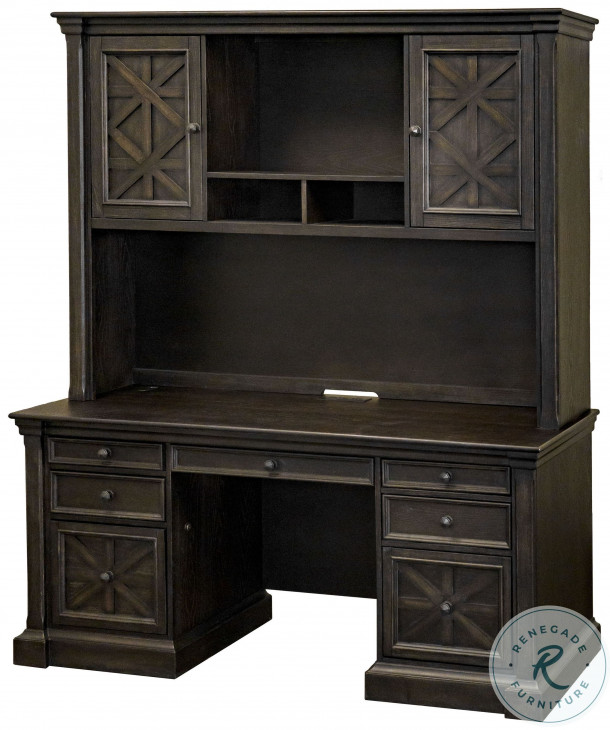 Kingston Dark Brown Credenza With Hutch From Martin Furniture | Coleman ...