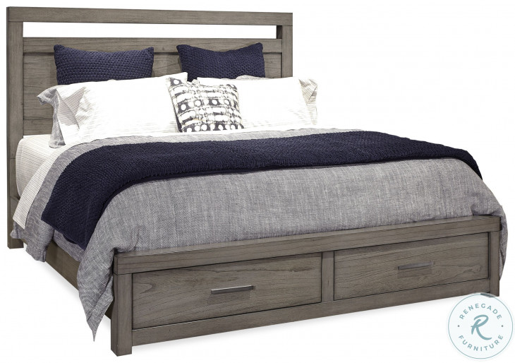Modern Loft Greystone Queen Storage Panel Bed From Aspen Home | Coleman ...