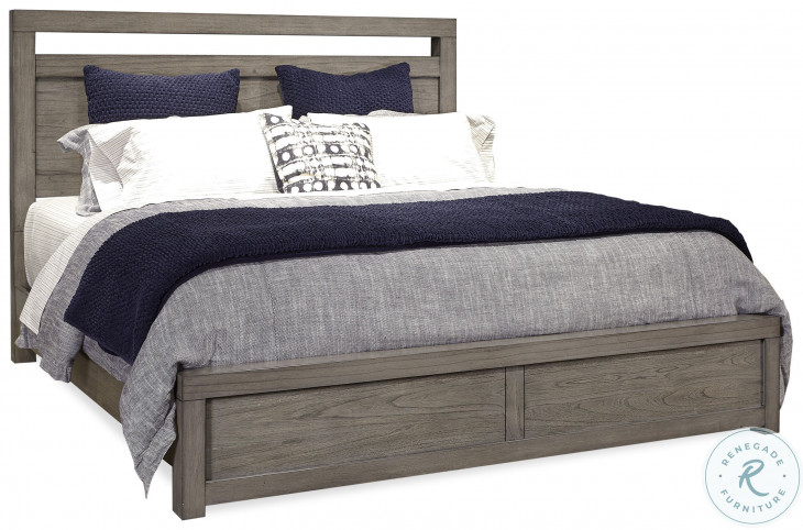 Modern Loft Greystone King Low Profile Panel Bed From Aspen Home ...