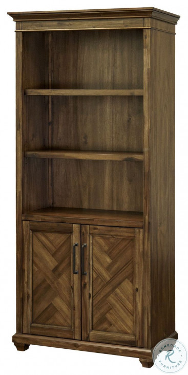 Porter Brown Bookcase With Doors From Martin Furniture | Coleman Furniture