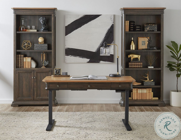 Sonoma Brown Executive Bookcase With Doors From Martin Furniture ...