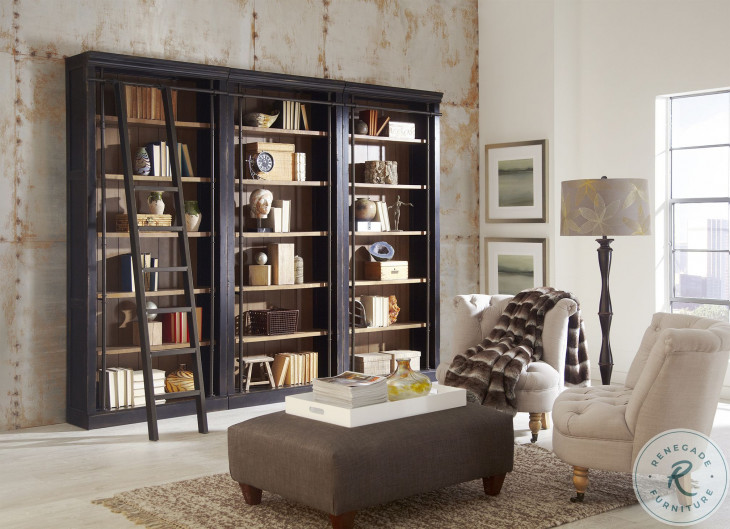 Toulouse Aged Ebony Bookcase from Martin Furniture | Coleman Furniture