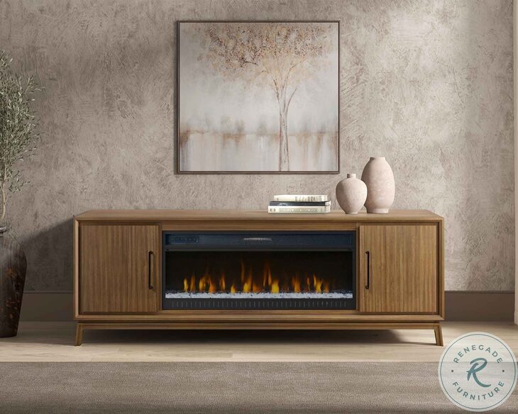 Williamsburg Brown 80" TV Stand with Fireplace From Martin Furniture ...