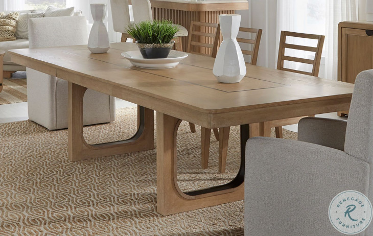 Escape Glazed Natural Oak 84" Extendable Dining Table From Parker House | Coleman Furniture