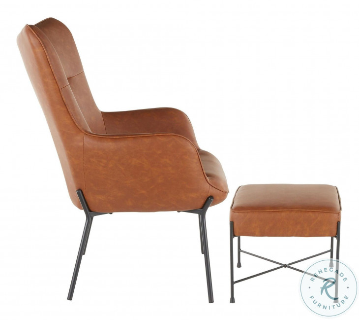 Izzy Camel Lounge Chair and Ottoman Set from Lumisource | Coleman Furniture