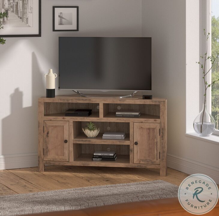 Barnwood corner tv stand store