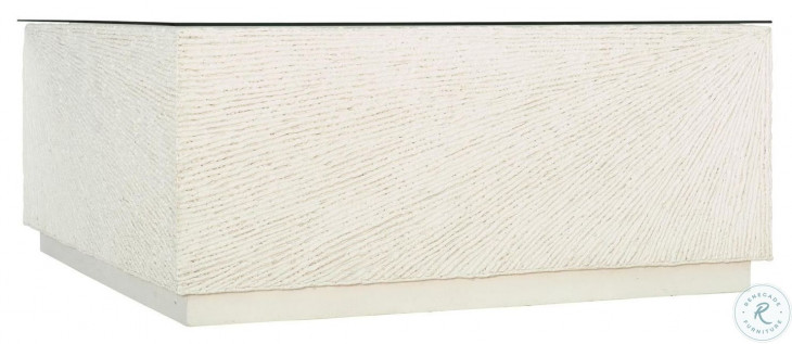 Tenerife White Square Coco Twig Outdoor Cocktail Table From Bernhardt ...