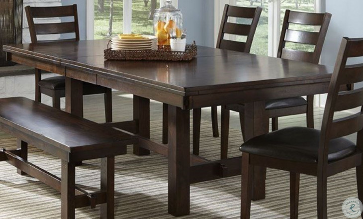 Kona Brushed Rasin Extendable Dining Room Set from Intercon | Coleman Furniture