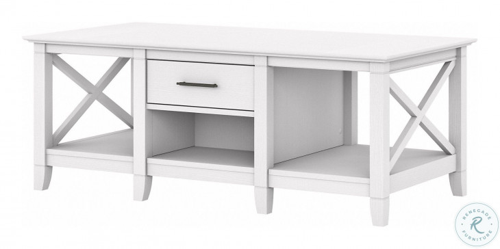 Key West Pure White Oak Coffee Table From Bush Furniture | Coleman ...