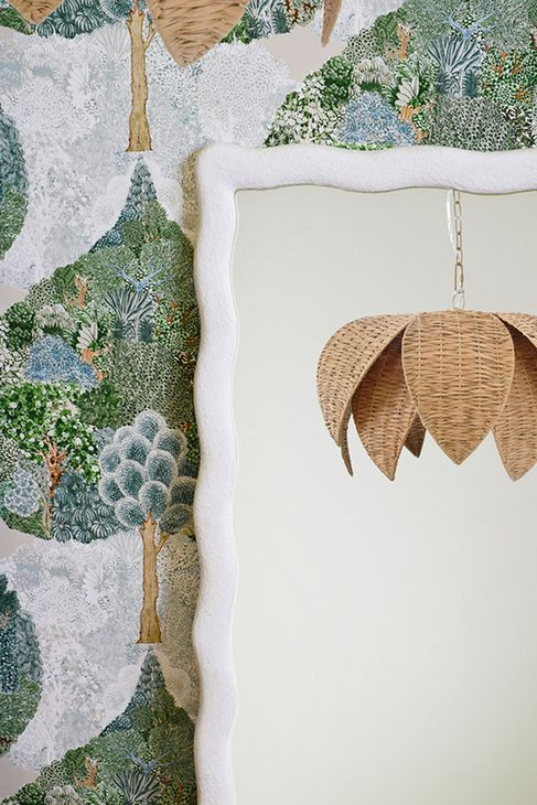 Kylo White Rectangular Wall Mirror from Worlds Away | Coleman Furniture