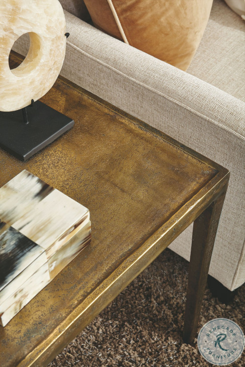 Benson Vintage Brass Square End Table from Bernhardt Furniture ...