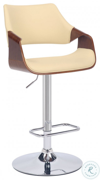 Aspen Cream Adjustable Swivel Bar Stool From Armen Living | Coleman ...