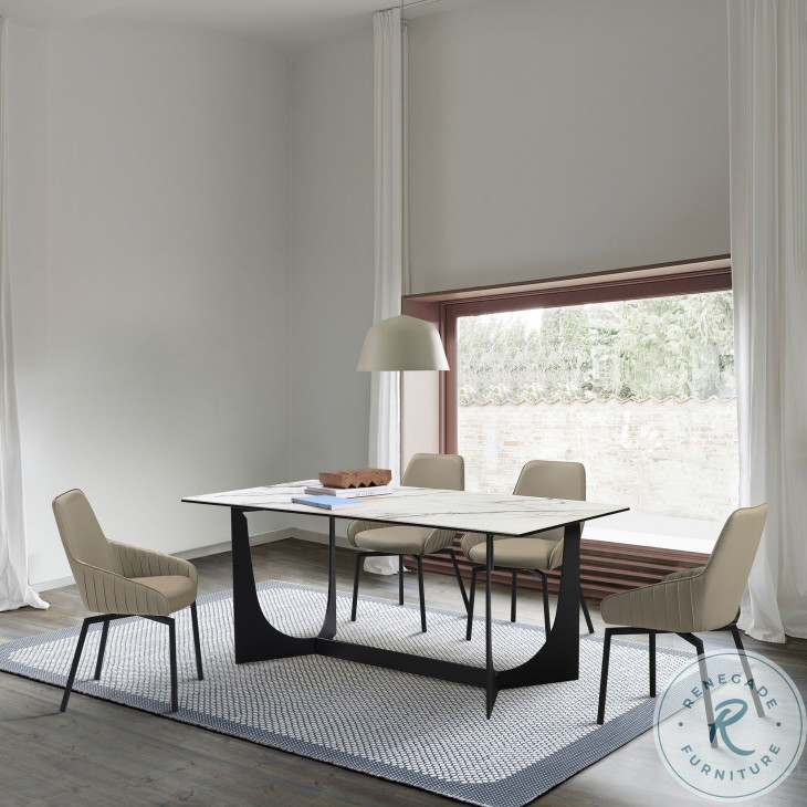 Esme Black And Gray Dining Table From Armen Living | Coleman Furniture