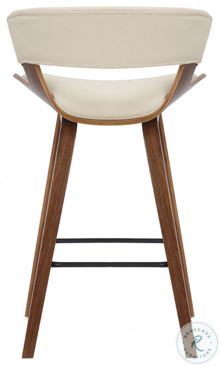 Jagger Cream Faux Leather 26" Counter Height Stool from Armen Living ...