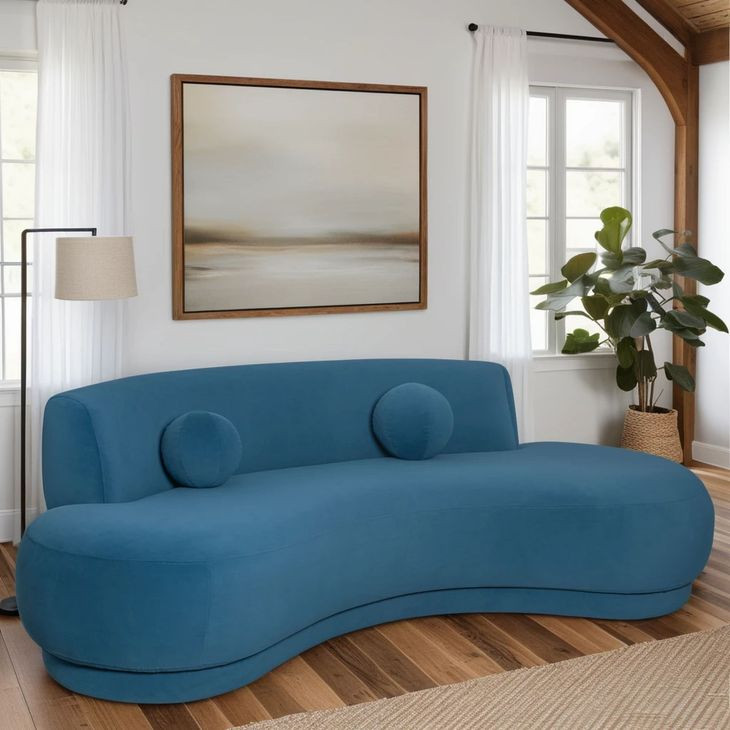 Oakland Blue 98" Sofa from Armen Living | Coleman Furniture