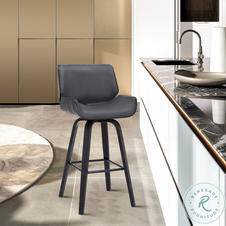 Tyler Gray 26" Swivel Counter Height Stool From Armen Living | Coleman ...