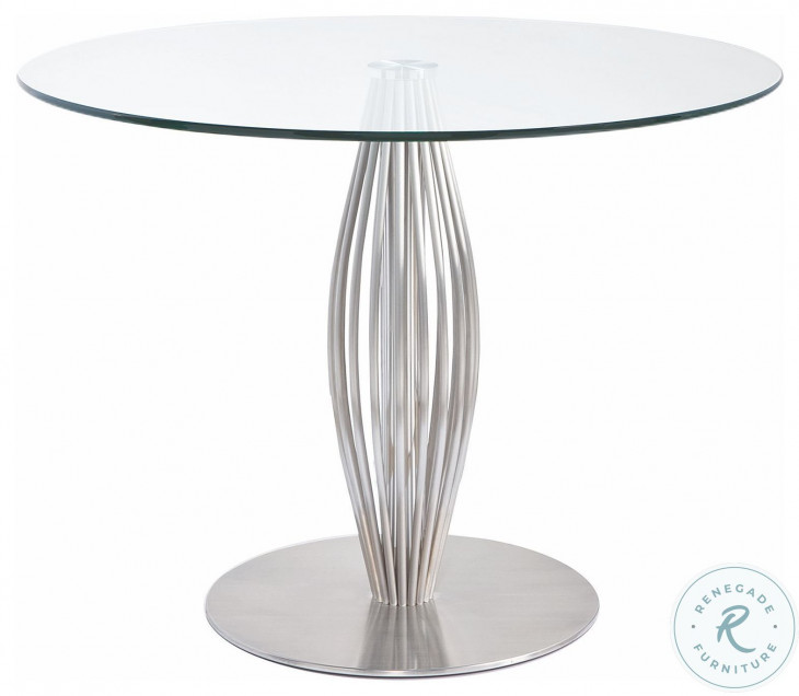 42 round glass top pedestal dining table store