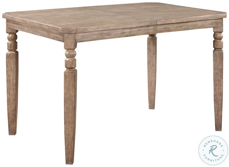 Logan's Pointe Warm Distressed Chestnut Leg Extendable Counter Height ...