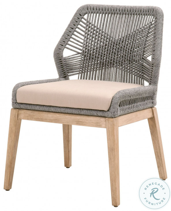 Loom Light Gray And Platinum Rope Dining Chair Set of 2 From Essentials ...