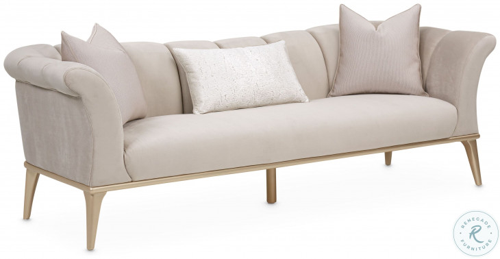 Yvette Medium Champagne Sofa From Aico | Coleman Furniture