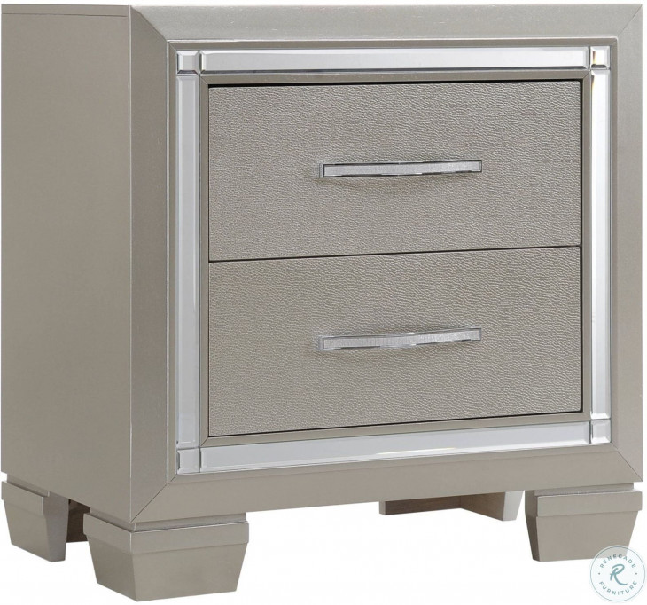 Glamour Champagne Nightstand from Elements Furniture | Coleman Furniture