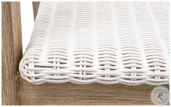 Lucia Light Gray And White Rattan Counter Height Stool From Essentials ...