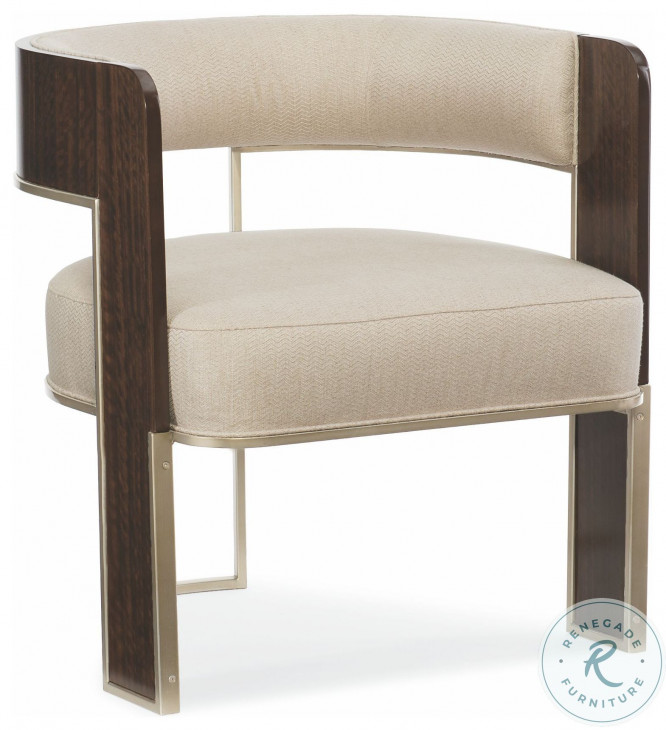 Modern Streamline Open Back Barrel Chair from Caracole | Coleman Furniture