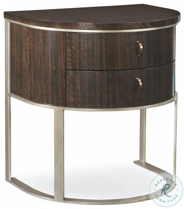 Modern Streamline Two Drawer Demilune Nightstand from Caracole ...