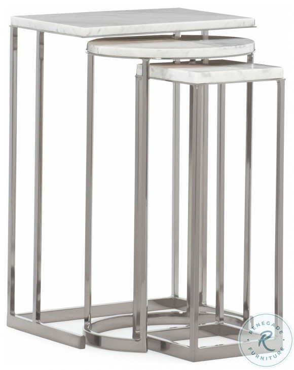 Modern Expressions Silver Nesting Table from Caracole | Coleman Furniture