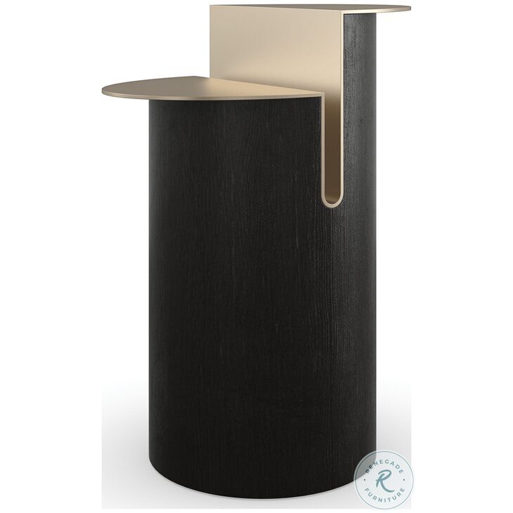 Discord Modern Walnut And Lucent Bronze Metallic End Table From ...