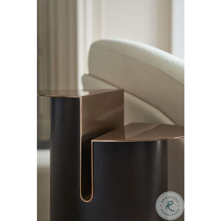 Discord Modern Walnut And Lucent Bronze Metallic End Table From ...