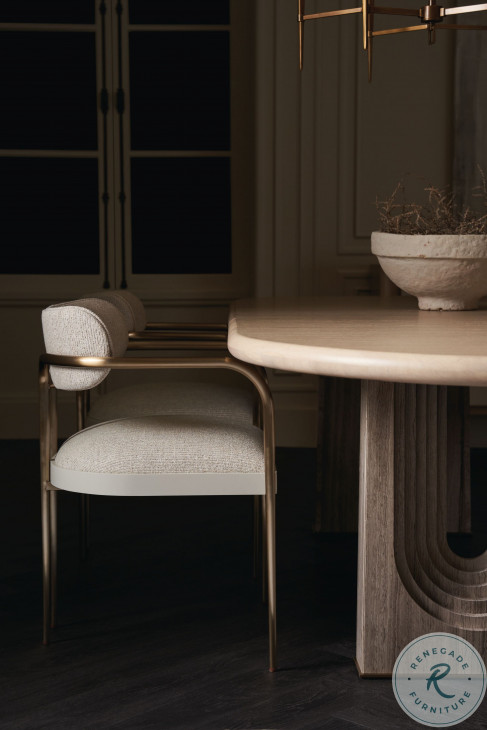 Emphasis Sun Drenched Oak And Silver Travertine Extendable Dining Table ...