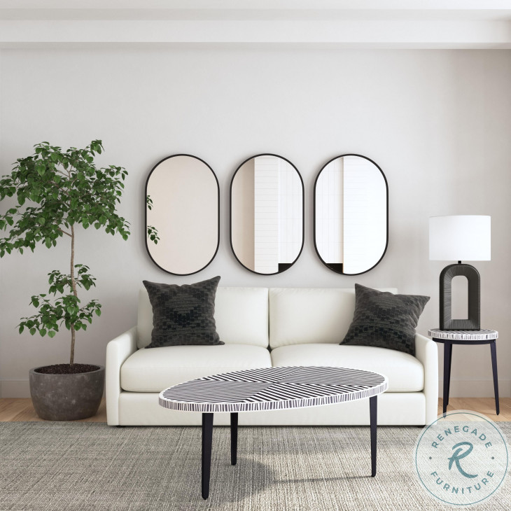 Oval Matte Black Wall Mirror From Home Gallery Stores | Home Gallery Stores