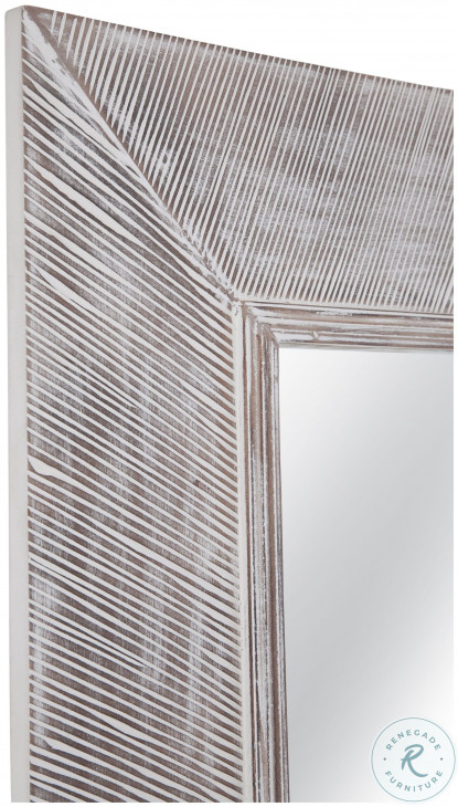 Baker Whitewash Floor Mirror From Bassett Mirror | Coleman Furniture