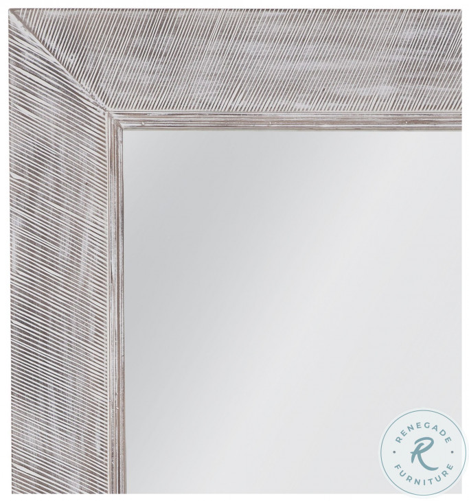 Baker Whitewash Floor Mirror From Bassett Mirror | Coleman Furniture