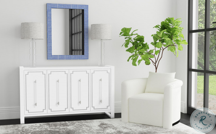 Cesar Blue Wall Mirror From Bassett Mirror | Coleman Furniture