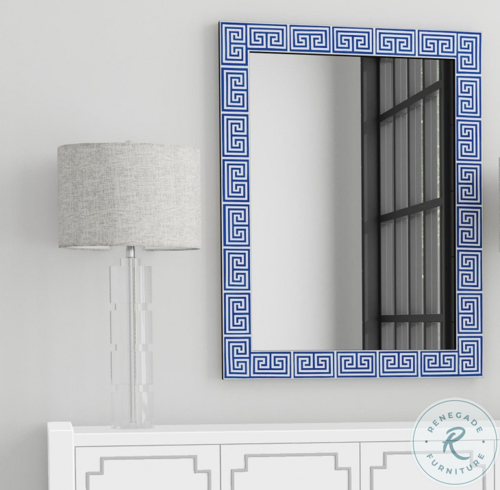 Cesar Blue Wall Mirror From Bassett Mirror | Coleman Furniture