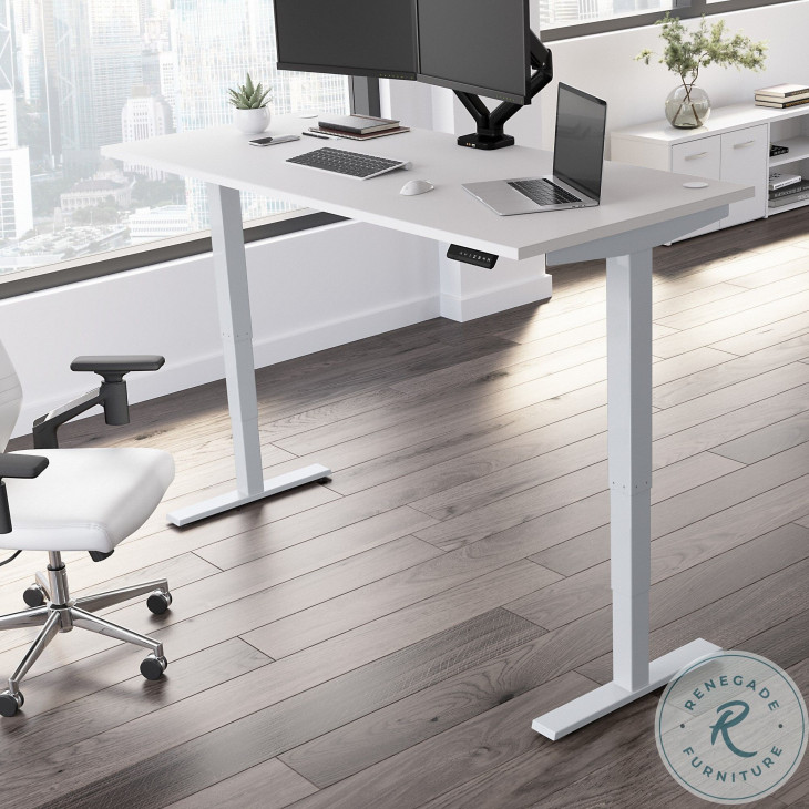 Move 40 Series White And Cool Gray Metallic 72" Adjustable Height ...