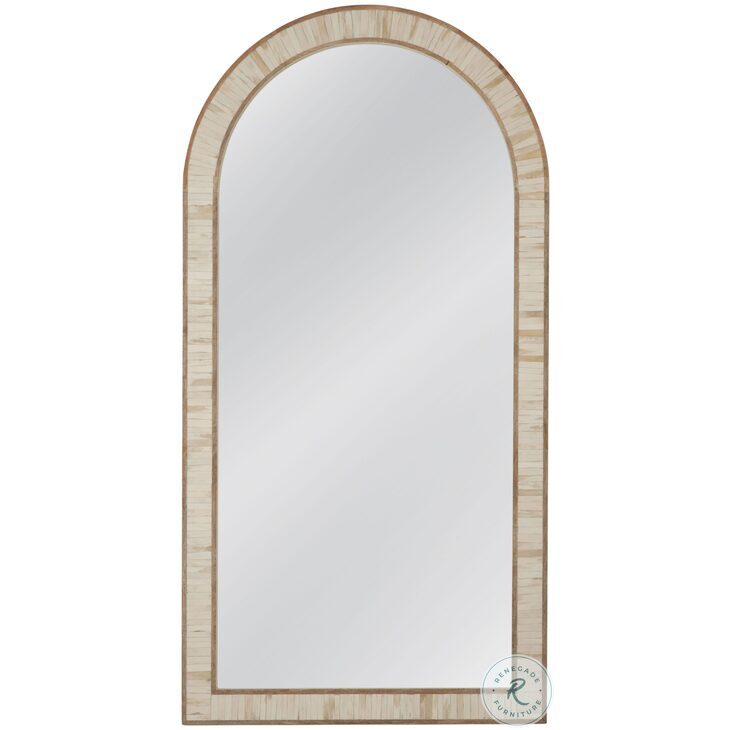 Halsey Cream And Natural Floor Mirror From Bassett Mirror | Coleman ...