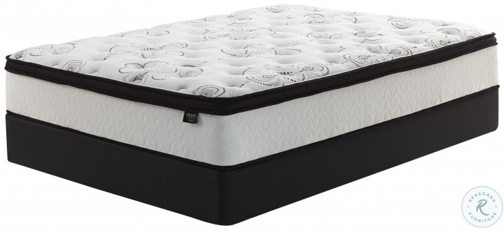 Chime 12" Hybrid White Full Mattress with Foundation from Ashley ...