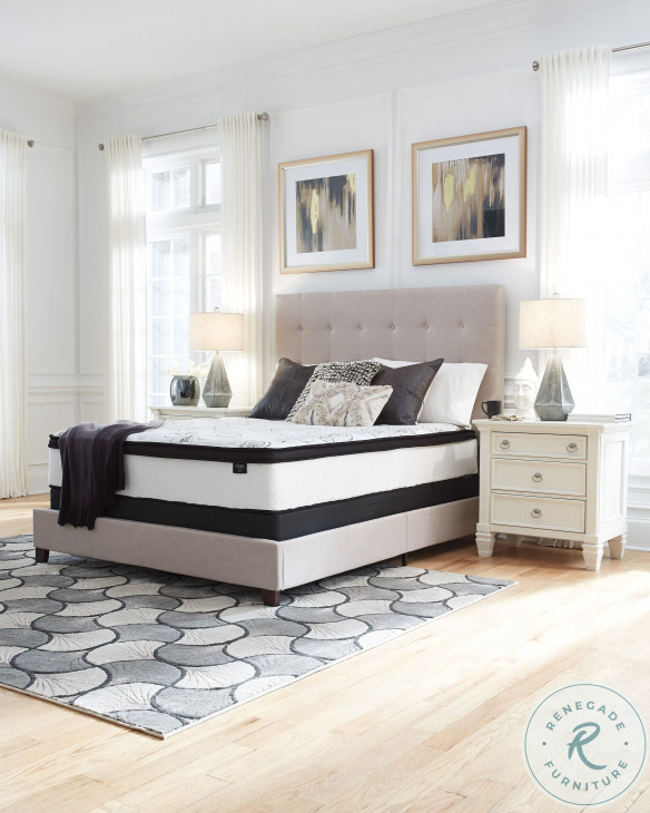 Chime 12" Hybrid White Queen Mattress with Foundation from Ashley ...