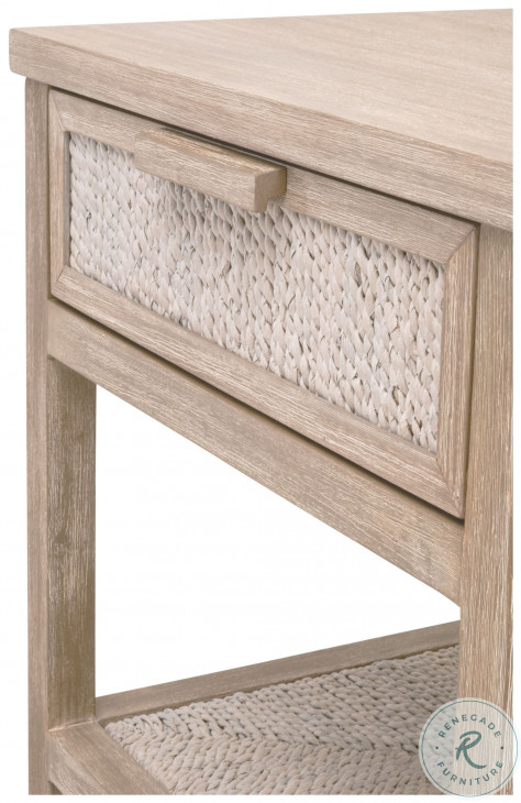 Malay Natural Gray Mahogany And White Wash Abaca Rope 1 Drawer ...