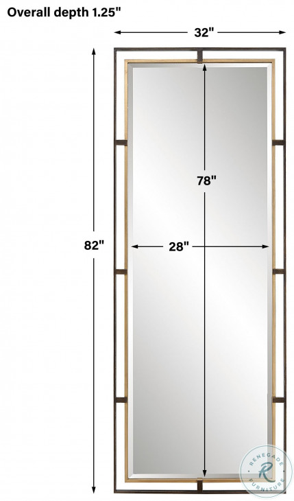 Carrizo Distressed Rustic Bronze and Antiqued Gold Mirror From ...