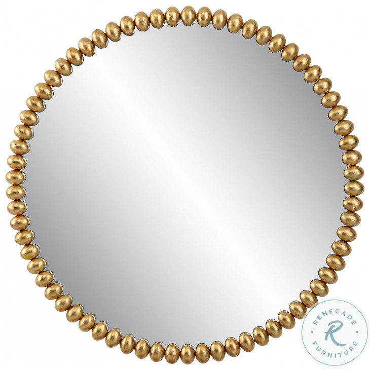 Byzantine Round Gold Mirror From Uttermost | Home Gallery Stores