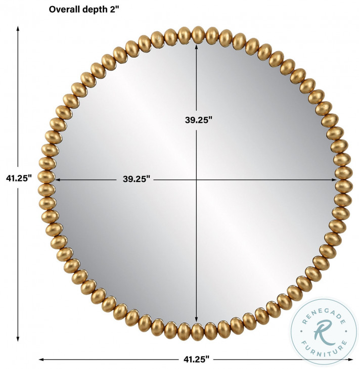 Byzantine Round Gold Mirror From Uttermost | Home Gallery Stores