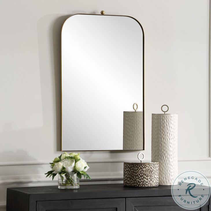 Cassidy Lustrous Brass Plated Arch Mirror From Uttermost | Coleman ...