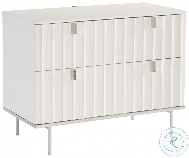 Modulum White Nightstand From Bernhardt Furniture | Home Gallery Stores