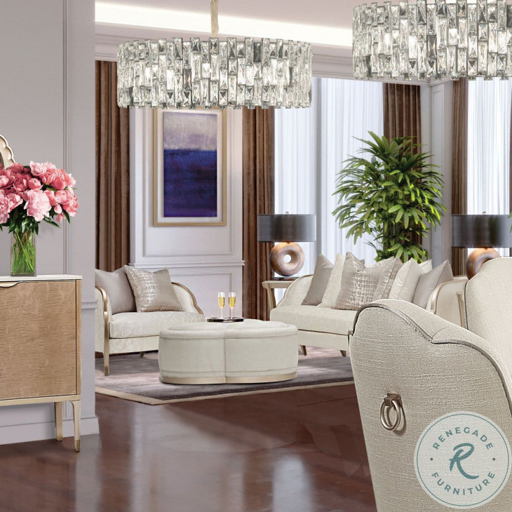 Malibu Crest Cloud White Living Room Set from Aico | Coleman Furniture