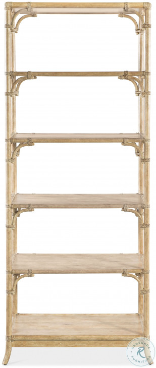 Retreat Light Brown Pole Rattan Bookcase From Hooker | Coleman Furniture