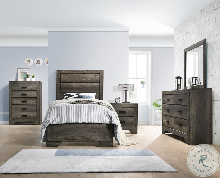 Grayson Gray Oak Youth Panel Bedroom Set from Picket House Furnishings ...